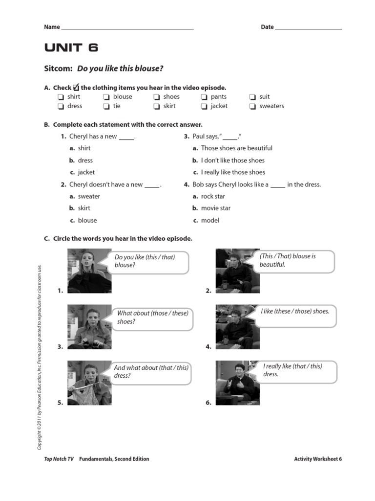 UNIT 06 Video Worksheets | PDF