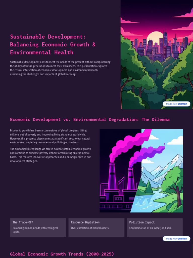 Sustainable Development Balancing Economic Growth and Environmental ...