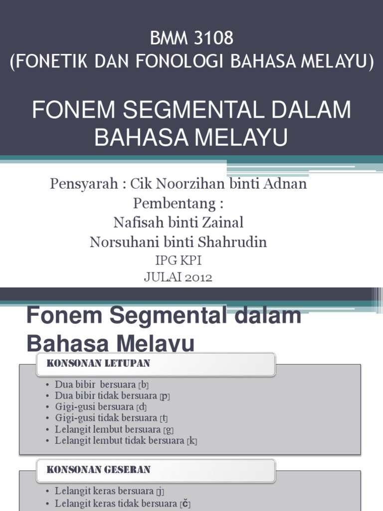 Fonem Segmental | PDF