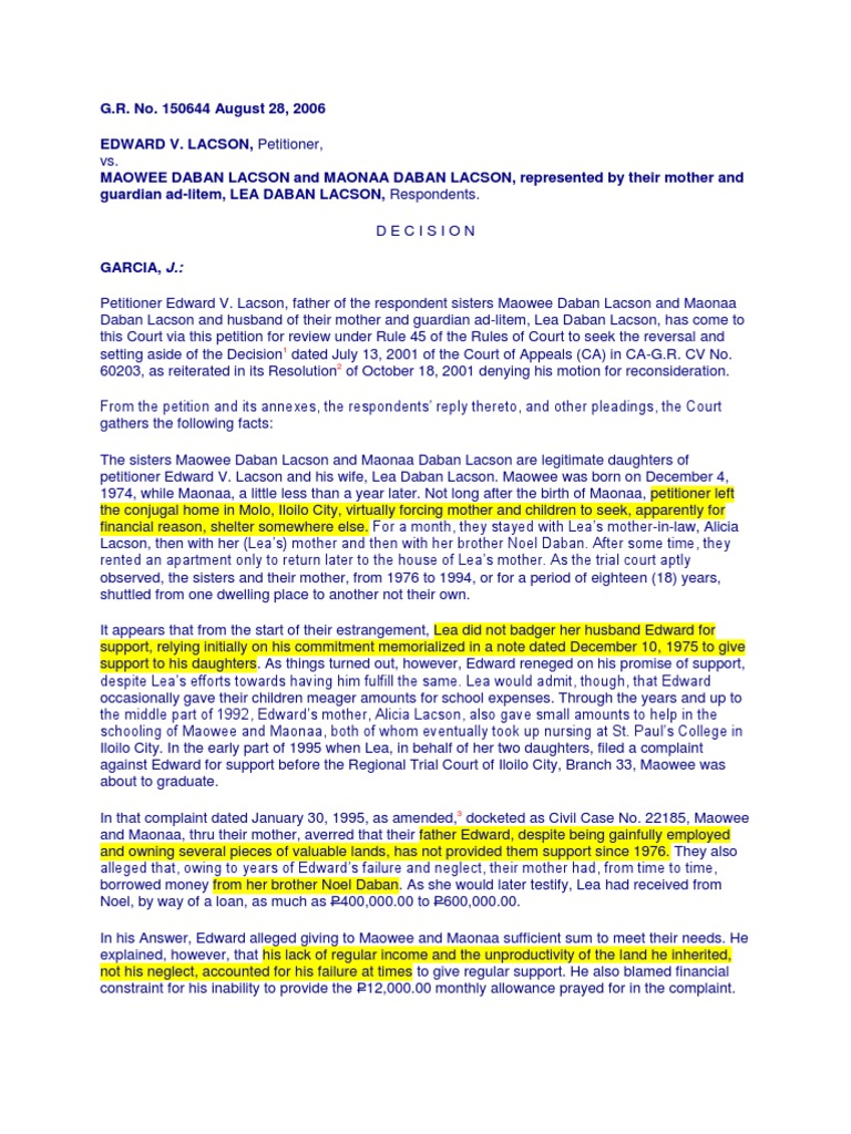 Lacson vs. Lacson | PDF | Lawsuit | Appeal