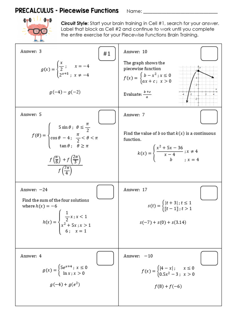 Piecewise Functions Circuit | PDF | Mathematical Relations