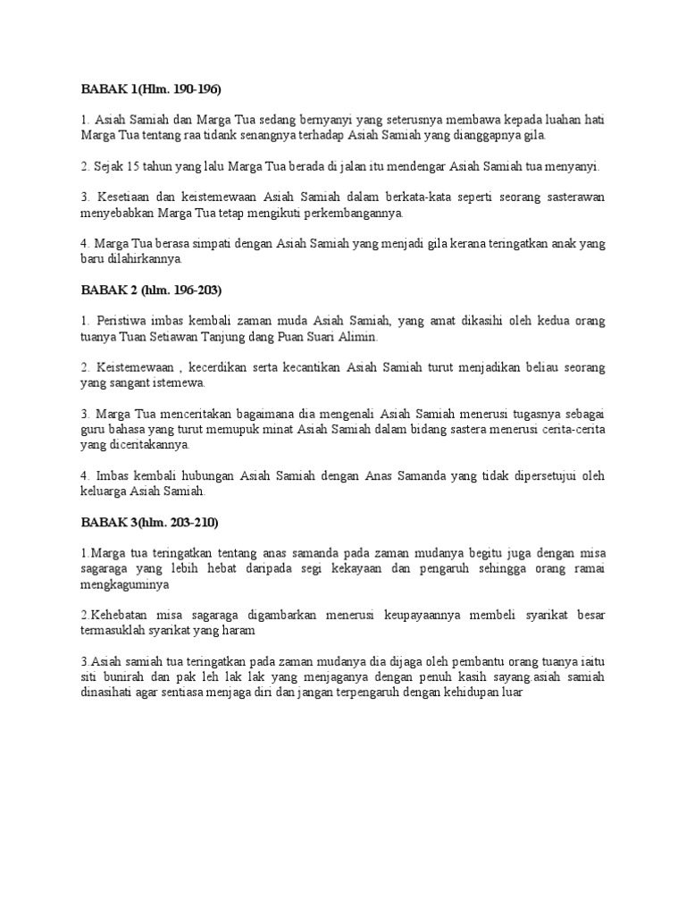 Peristiwa Penting Drama Asiah Samiah | PDF