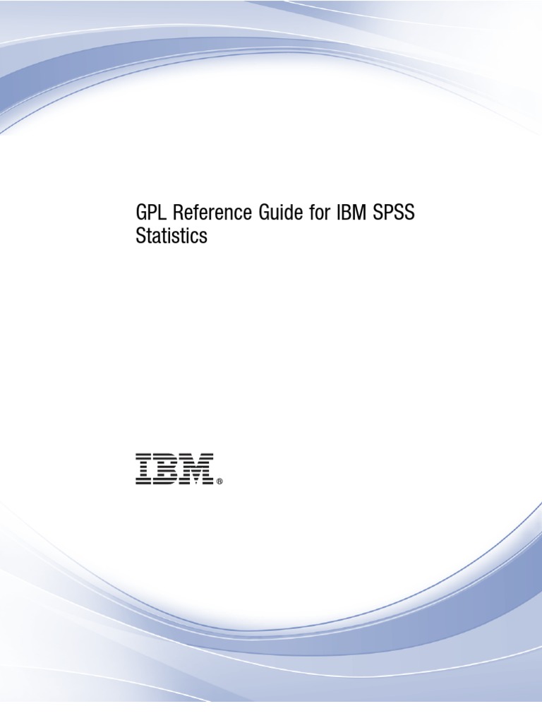 GPL Reference Guide For IBM SPSS Statistics | PDF | Scatter Plot | Variable (Mathematics)