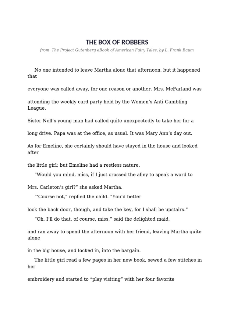 03 - The Box of Robbers | PDF