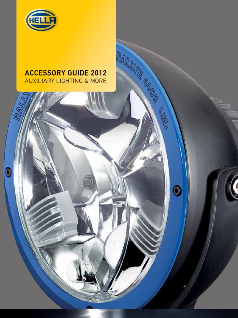 Cover With H3 12V 55 BULB Hella Round Fog Lamp Yellow Glass