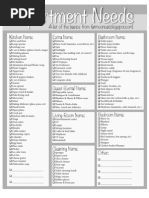 Resident Personal Belongings Inventory Form | PDF