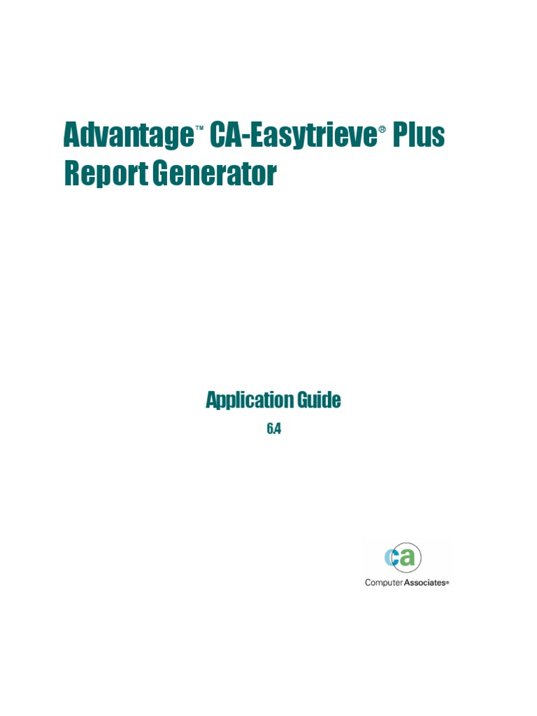 Easytrieve Manual | PDF | Computer Program | Programming