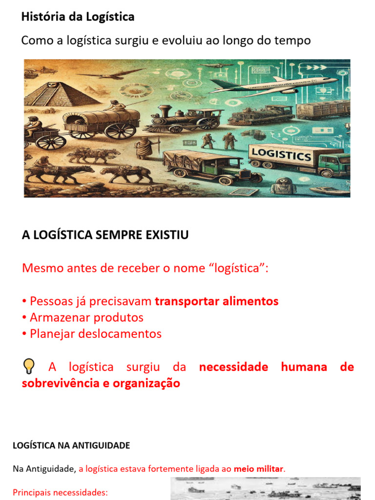 História Da Logistica | PDF | Logística | Revolução Industrial