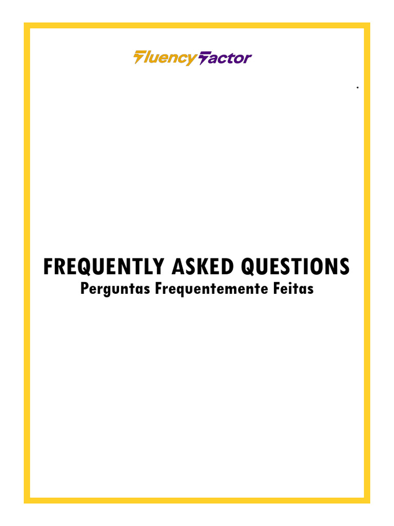 FAQ - Frequently Asked Questions - Fluency Factor | PDF | Facebook ...