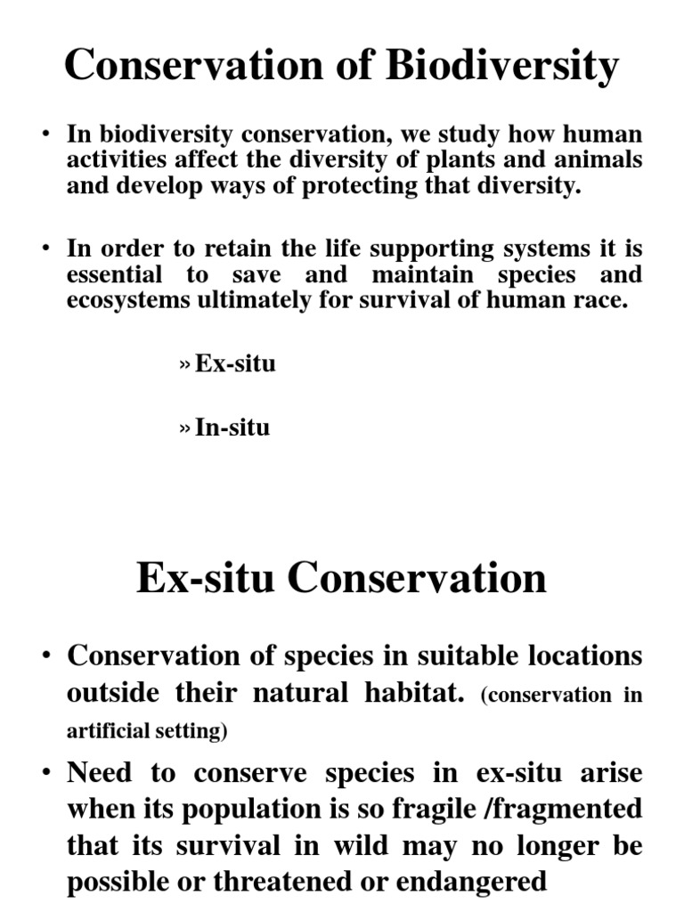 Conservation of Biodiversity | PDF | Conservation Biology | Biodiversity