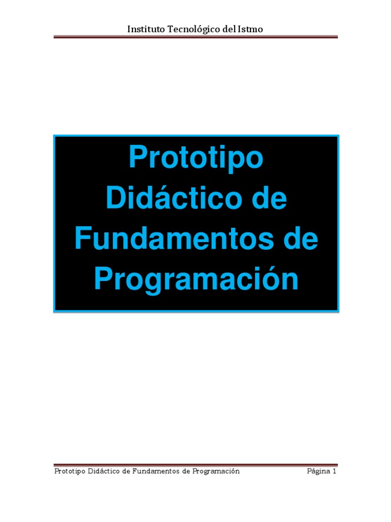 Apuntes - Fundamentos de Programacion | PDF | Programa de computadora ...