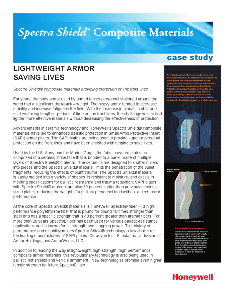 Spectra Shield® Composite Materials | PDF | Armour | Composite Material