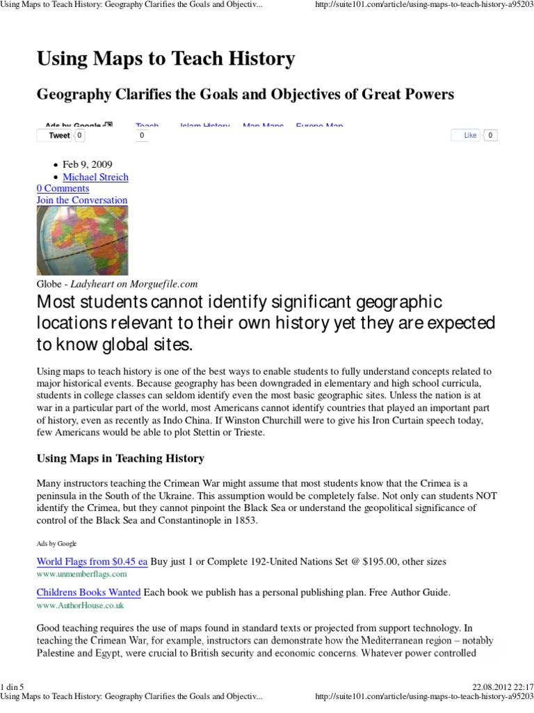 Using Maps To Teach History - Geography Clarifies The Goals and ...