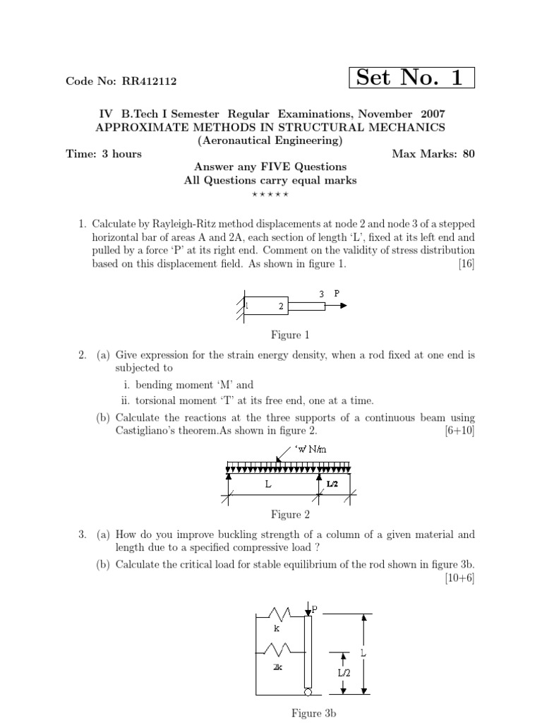 Rr412112 Approximate Methods in Structural Mechanics | PDF | Beam ...