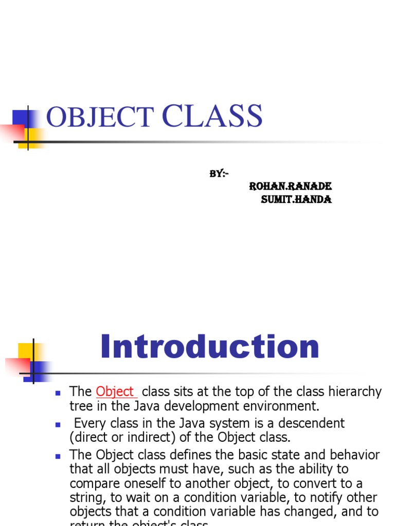 Object Class Pdf Method Computer Programming Object Computer Science
