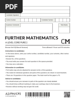 MathsWithDan Edexcel A Level Maths Predicted Paper 1 June 2026 | PDF ...
