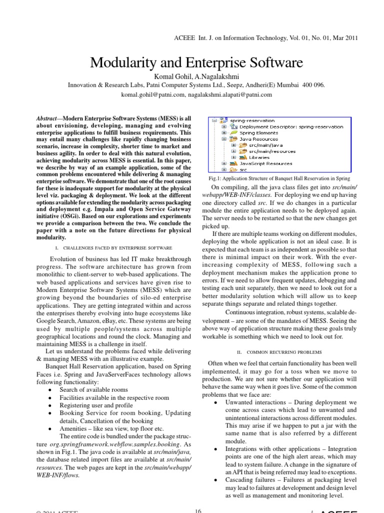 Modularity and Enterprise Software | PDF | Enterprise Java Beans ...