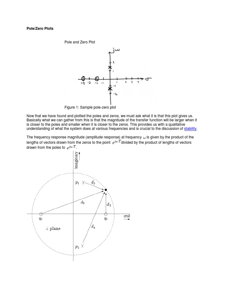 Pole-Zero Plots Stability | PDF | Mathematical Analysis ...