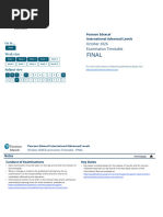 Edexcel IAL Timetable October 2025 | PDF | Physics | Biology
