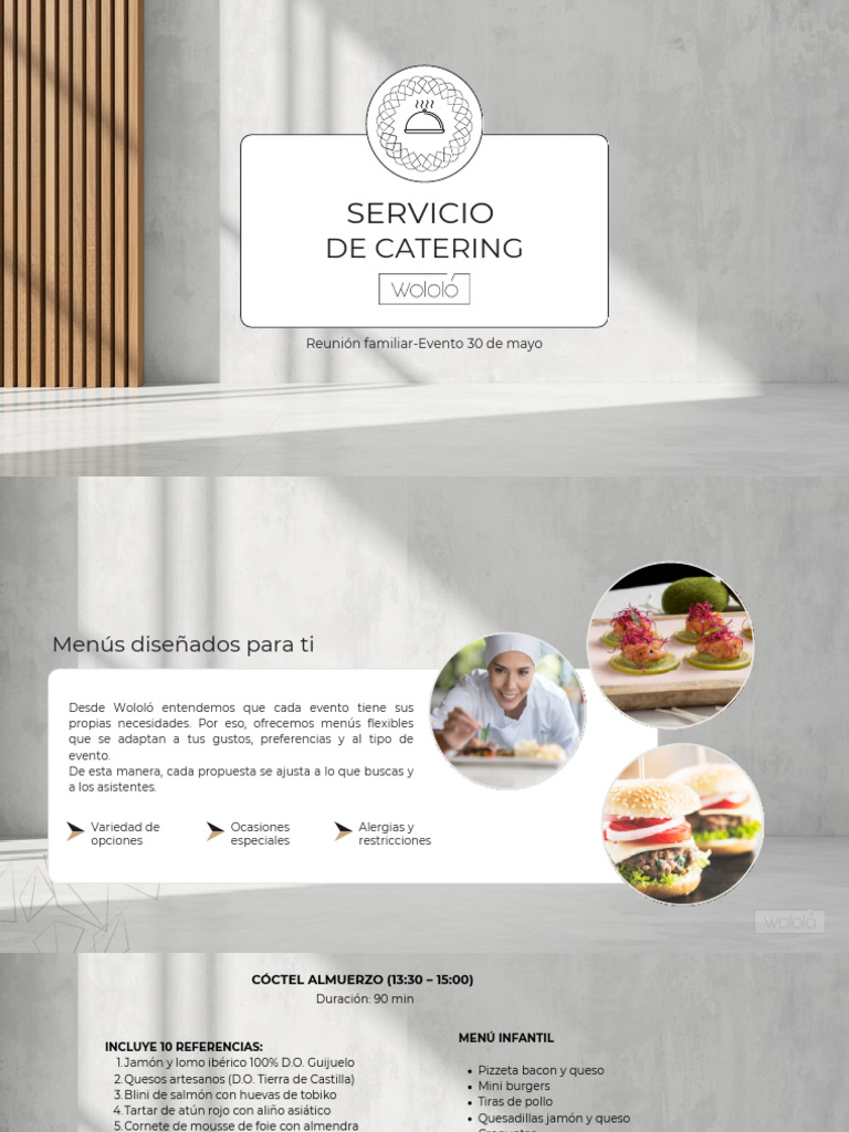 Gold Brown and White Elegant Gourmet Catering Services Presentation ...
