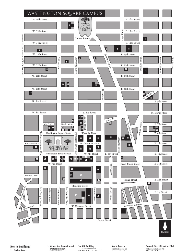 Nyu Downloadable Campus Map | PDF | Residential Buildings | Academia