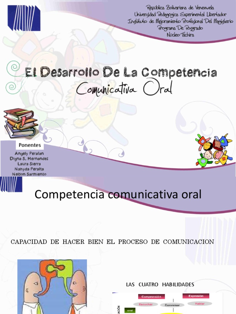 Competencias Comunicativa Oral | PDF | Sociolingüística | Comunicación