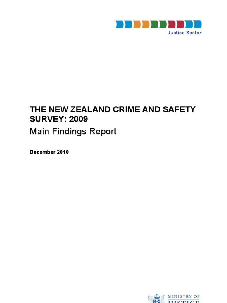 The New Zealand Crime and Safety Survey 2009 Main Findings | PDF ...