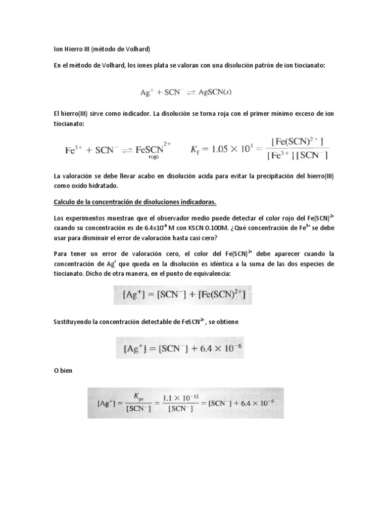 Metodo de Volhard | PDF | Cloruro | Compuestos químicos