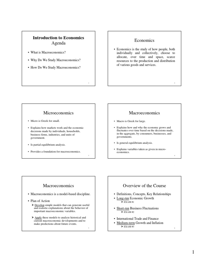 Lecture 1 | PDF | Economic Model | Macroeconomics