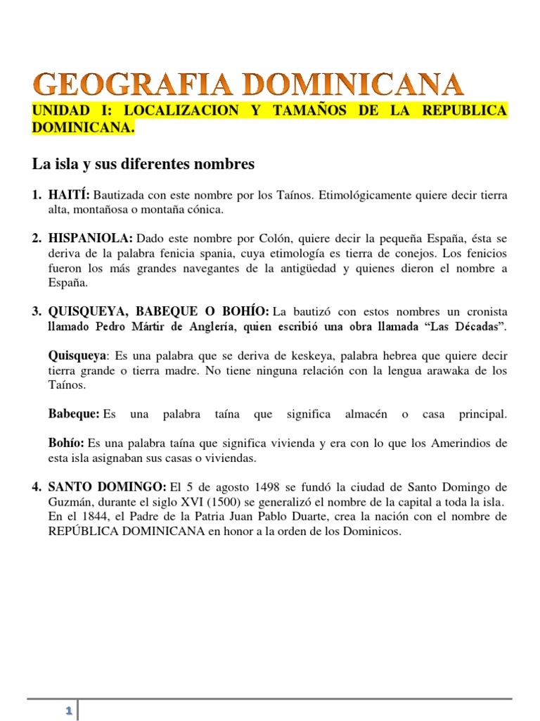 Geografía de la República Dominicana | PDF | Geomorfología | Clima