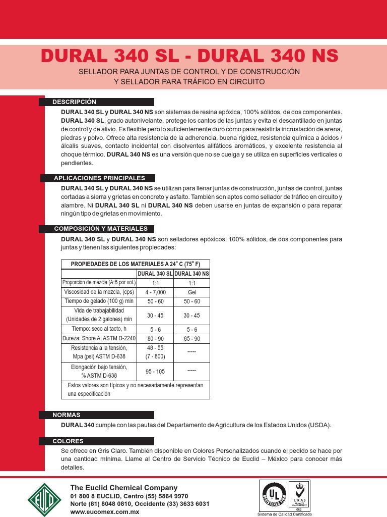 Dural SL 340 | PDF | Epoxy | Primeros auxilios
