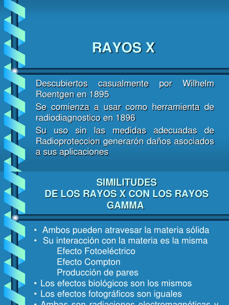 Comparativa entre Rayos X y Gamma | PDF | Rayo X | Radiación