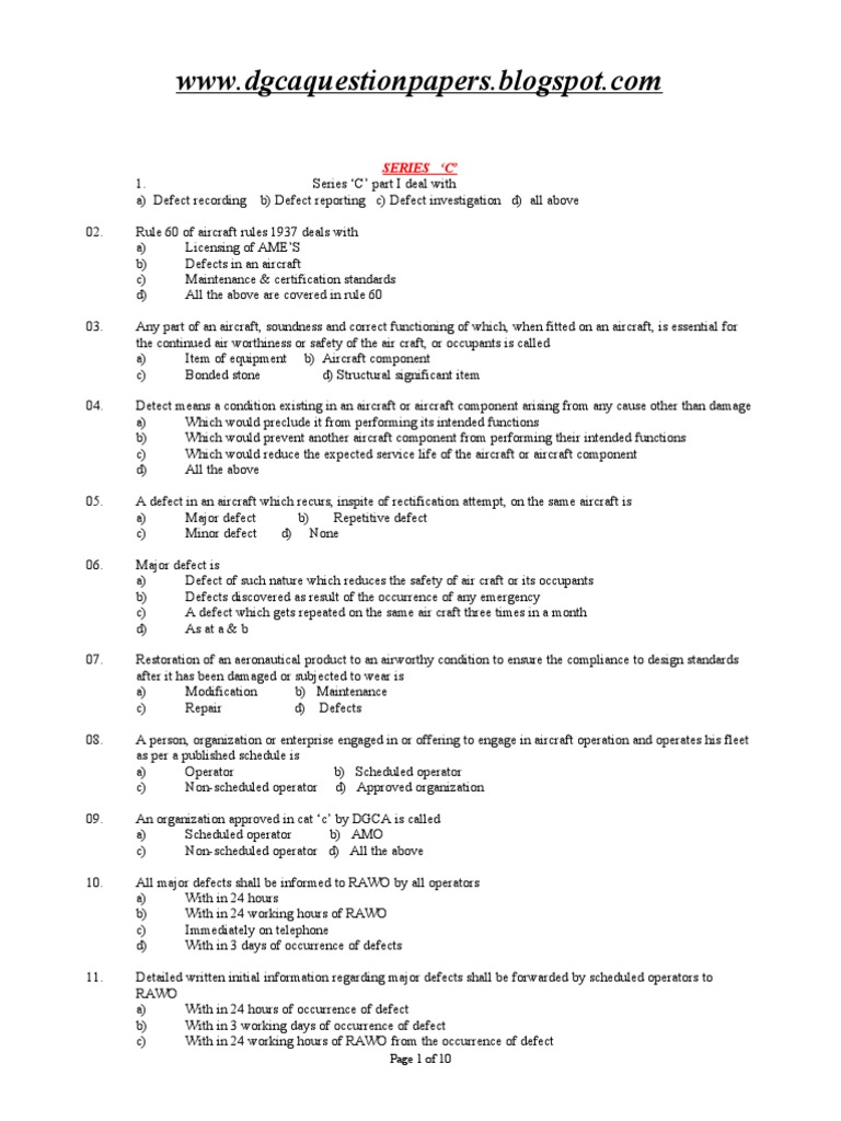 Series 'C' | Download Free PDF | Reliability Engineering | Aircraft