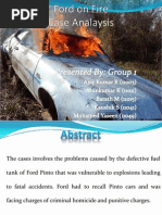 Ford Pinto Case Study: Design Failures | PDF