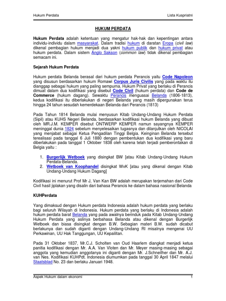 Hukum Perdata | PDF