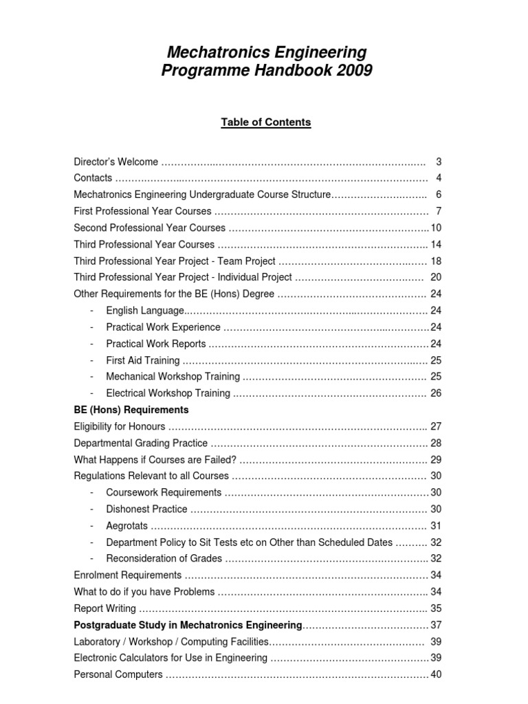 Mechatronics Handbook 2009 | PDF | Control Theory | Signal (Electrical ...