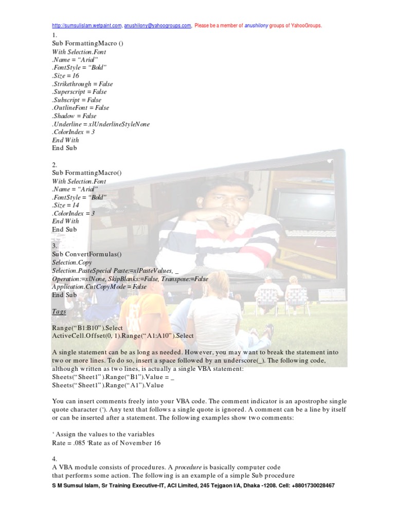 Create Excel Macro Without Having Programming Knowledge Pdf Microsoft Excel Subroutine
