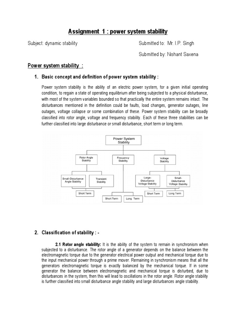 Power System Stability | PDF | Electric Power System | Stability Theory