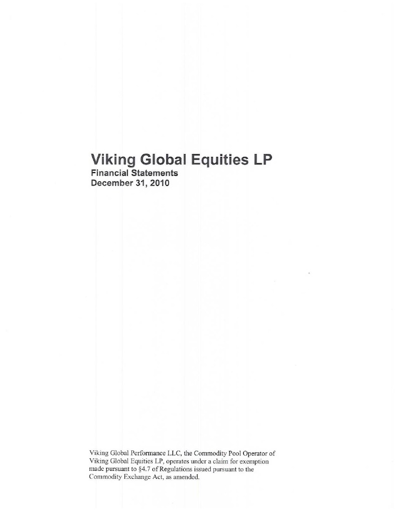Viking Global Equities LP Financial Statements | PDF | Foreign Language ...