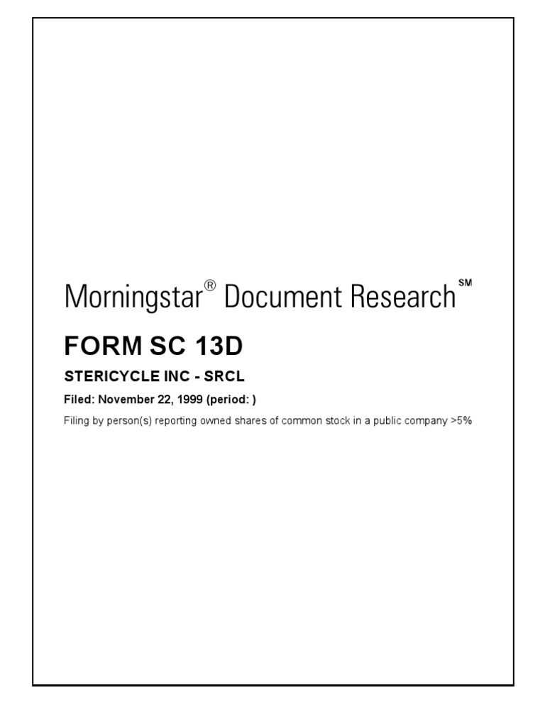 Morningstar Document Research: Form SC 13D | PDF | Securities Exchange ...
