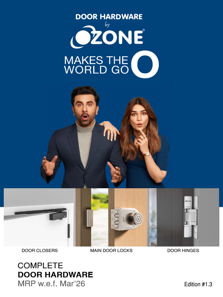 Ozone Complete Door Hardware Edition #1.3 MRP w.e.f 1st Mar'26 | PDF | Door