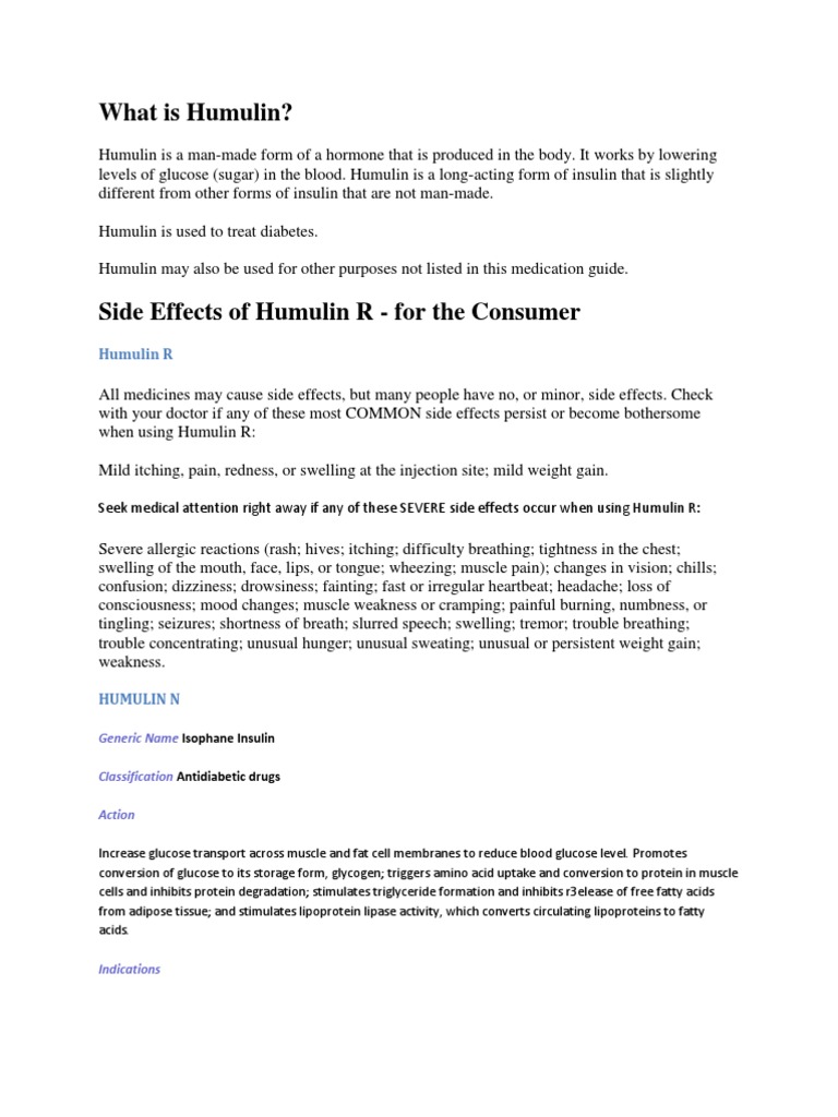 What Is Humulin | PDF | Insulin | Diabetes Mellitus