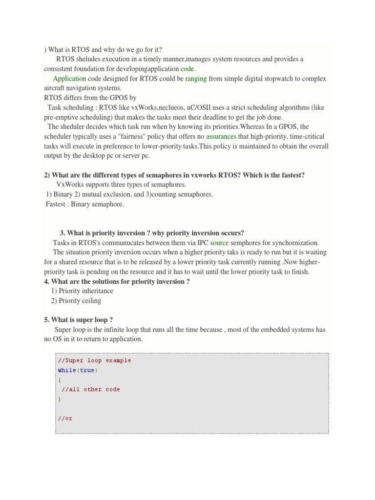 RTOS | PDF | Software Engineering | Software Development