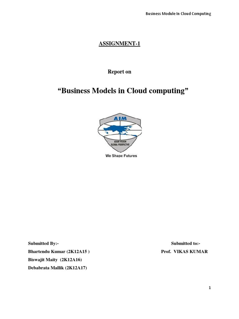Cloud Computing Report | PDF | Software As A Service | Cloud Computing