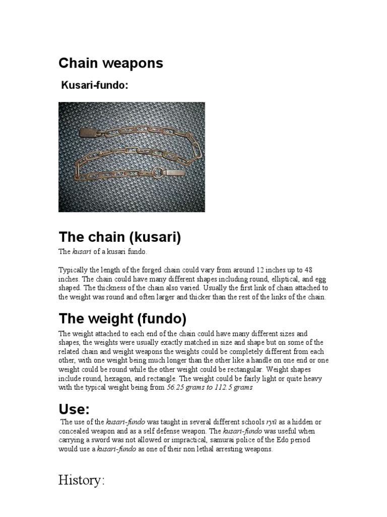 Chain Weapons | PDF | Melee Weapons | Military Equipment
