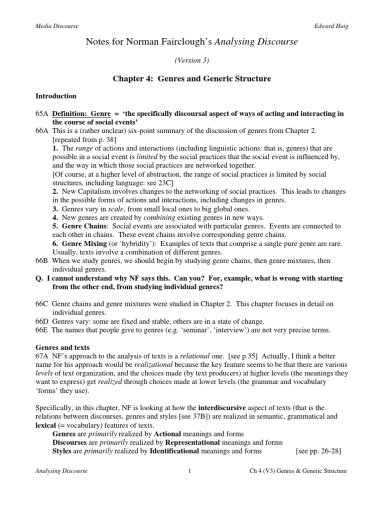 Genre and Generic Structure | PDF | Genre | Argument