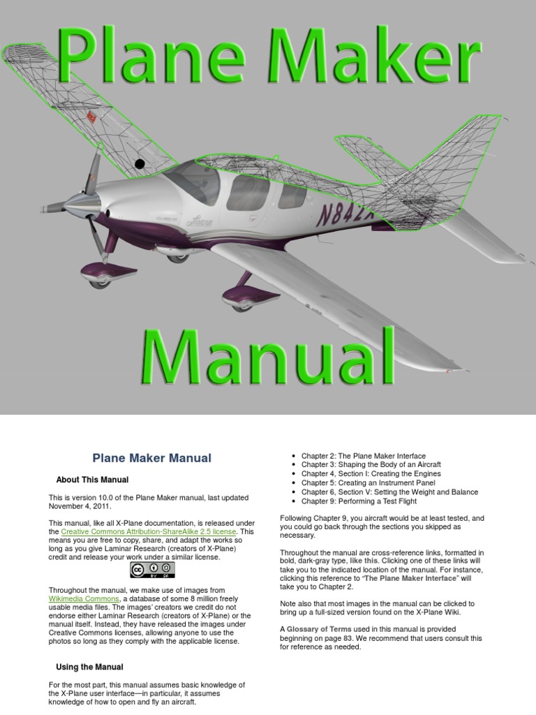 Plane Maker Manual | PDF | Airplane | Wing