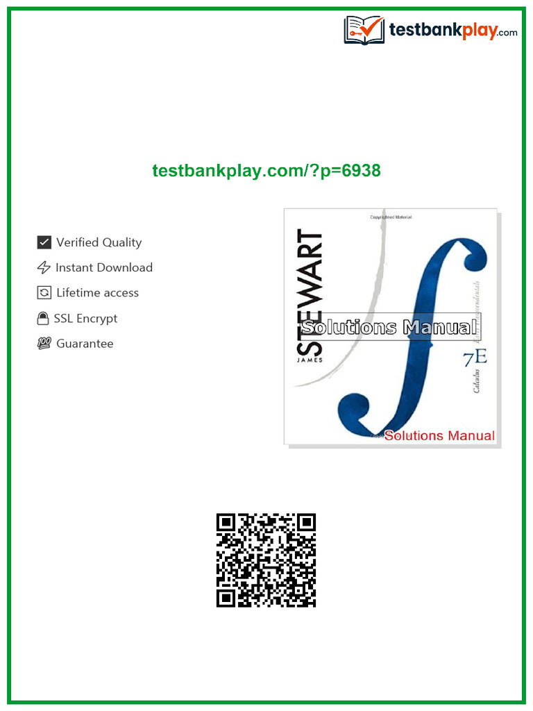 Calculus Early Transcendentals 7th Edition Stewart Solutions Manual ...