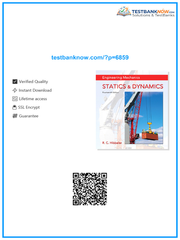 Solution Manual for Engineering Mechanics: Statics Dynamics, 14/E ...