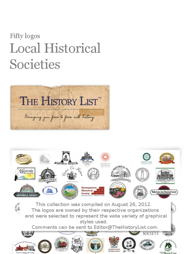 Logos of 50 Local Historical Societies | PDF | Computing | Computing ...